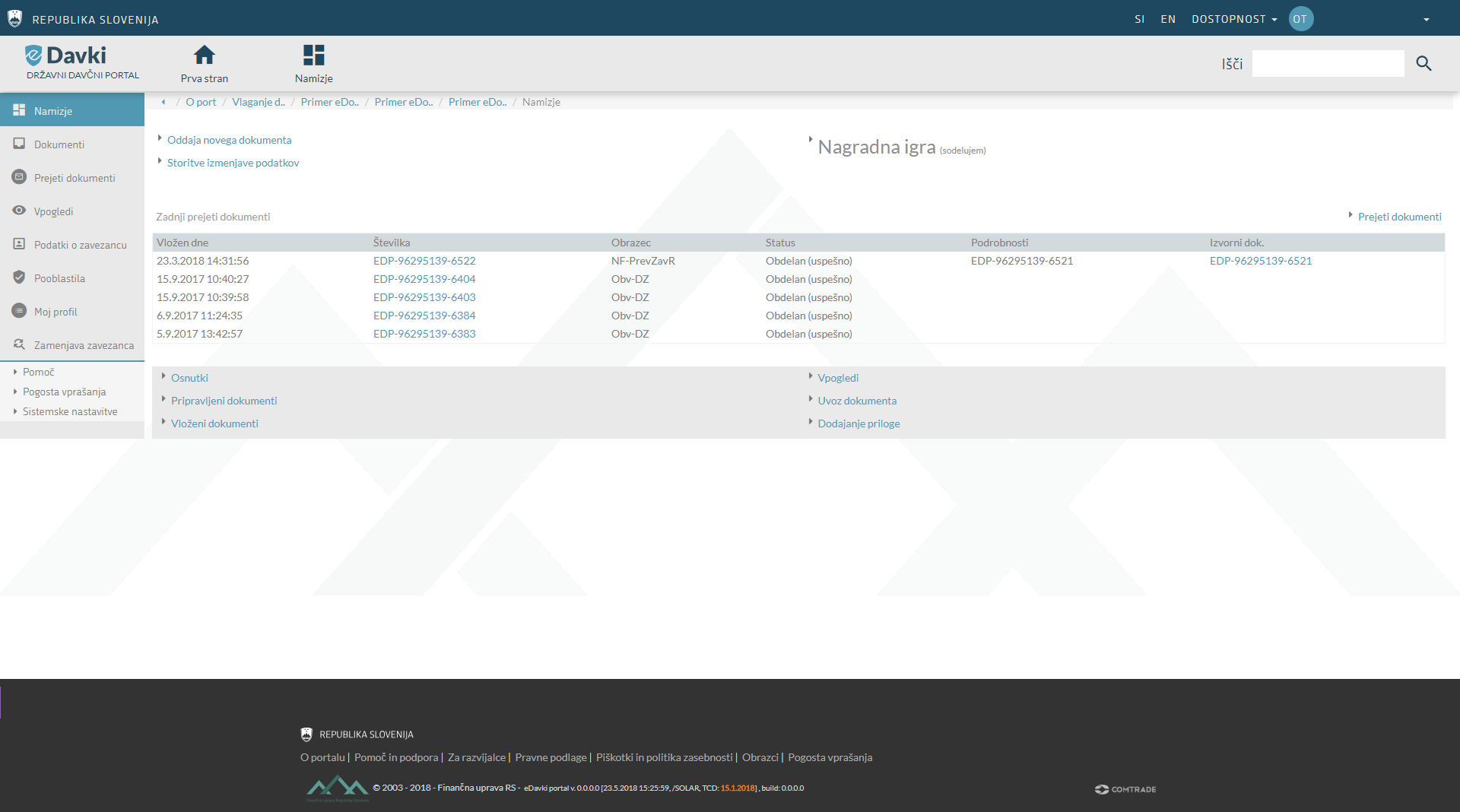 eDavki - Pri. eDoh. 1